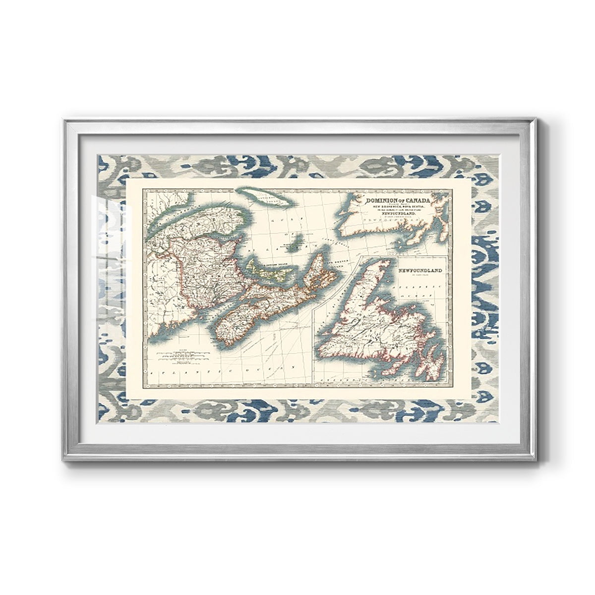 Bordered Map of Canada Premium Framed Print - Ready to Hang - Walmart.com