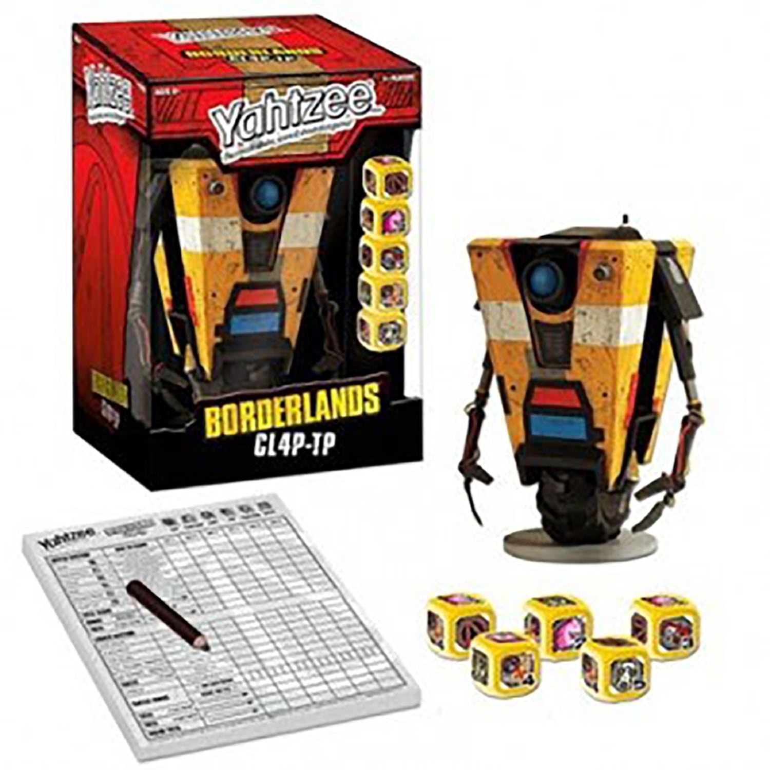 Borderlands New Edition Yahtzee Dice Game with Clap Trap Robot ...