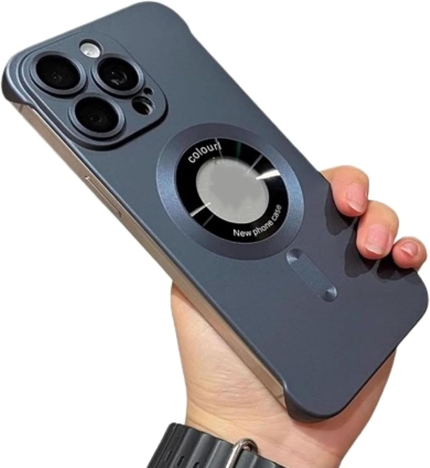 Borderless Frosted Magnetic Half-Cover Mobile Phone Case for iPhone 16 ...