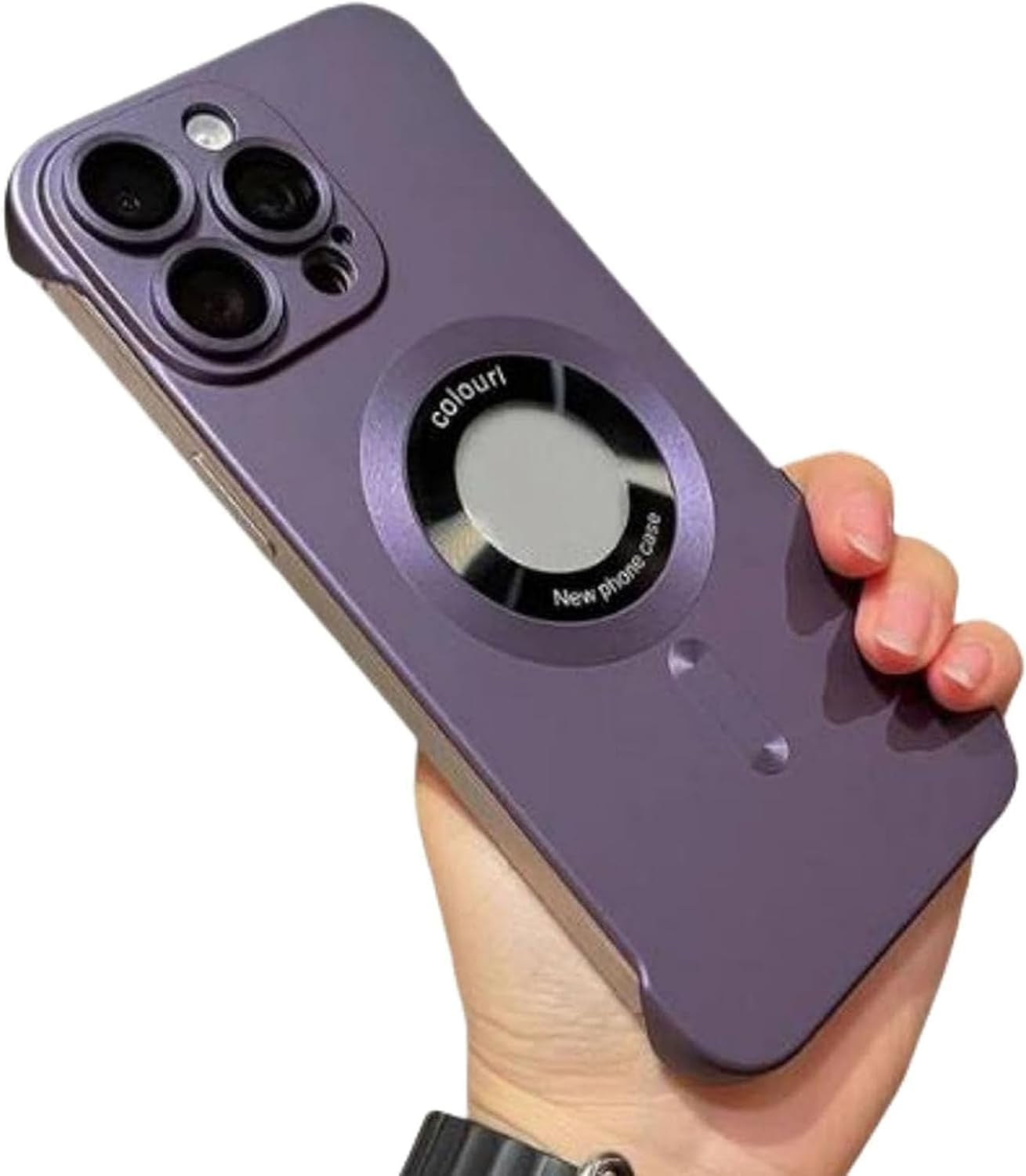 Borderless Frosted Magnetic Half-Cover Mobile Phone Case for iPhone 16 ...