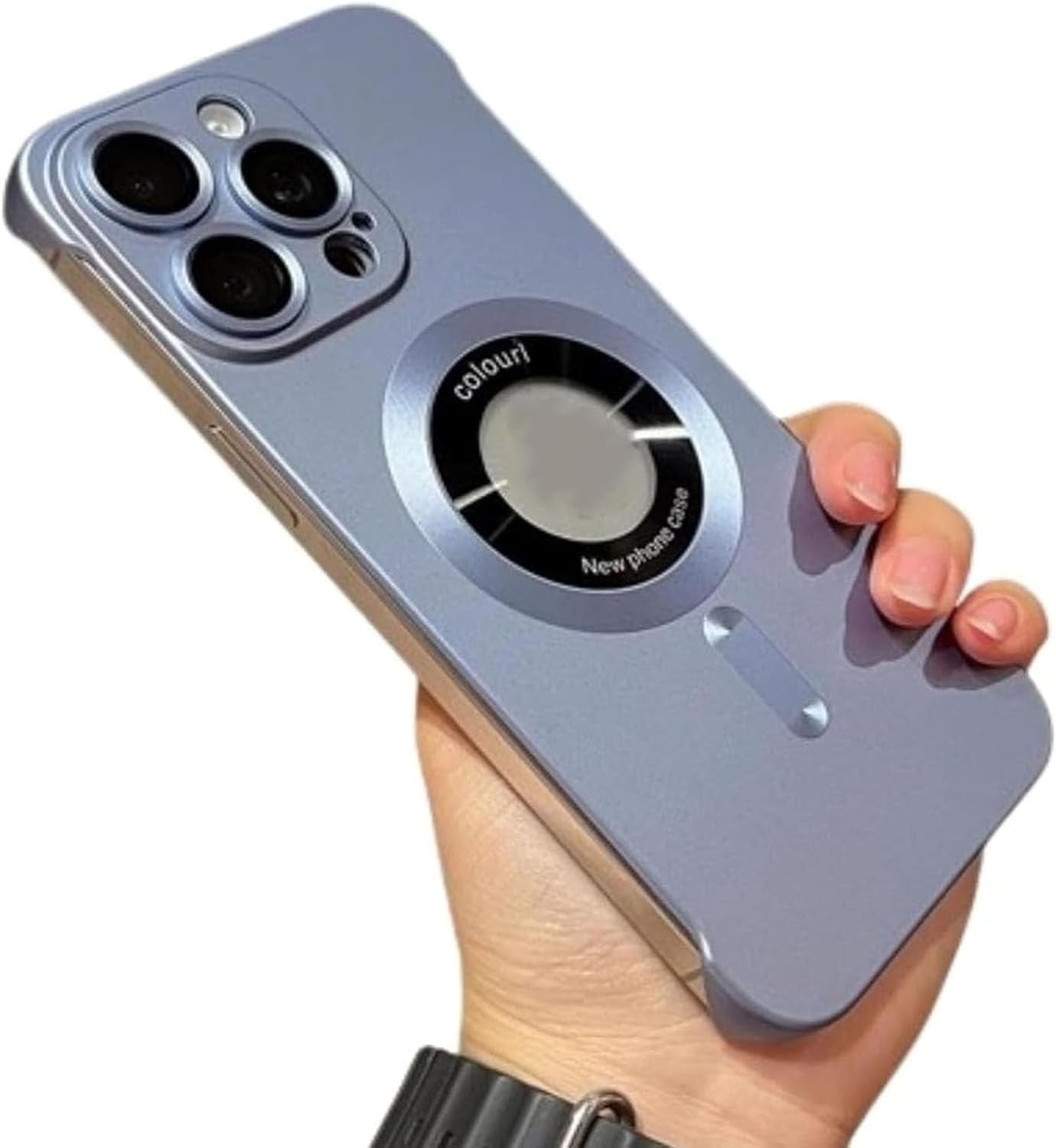 Borderless Frosted Magnetic Half-Cover Mobile Phone Case for iPhone 16 ...