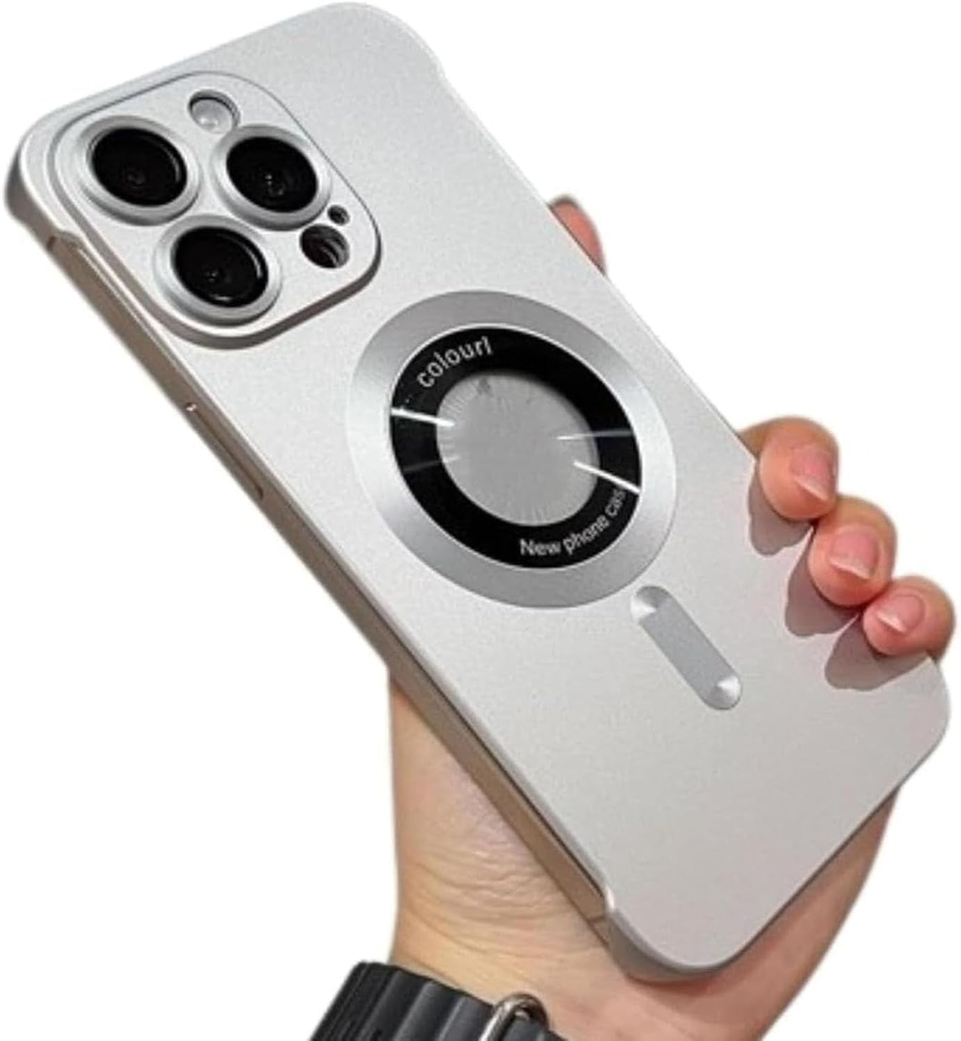 Borderless Frosted Magnetic Half-Cover Mobile Phone Case for iPhone 16 ...