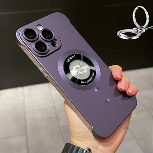 Borderless Frosted Magnetic Half-Cover Mobile Phone Case for iPhone ...