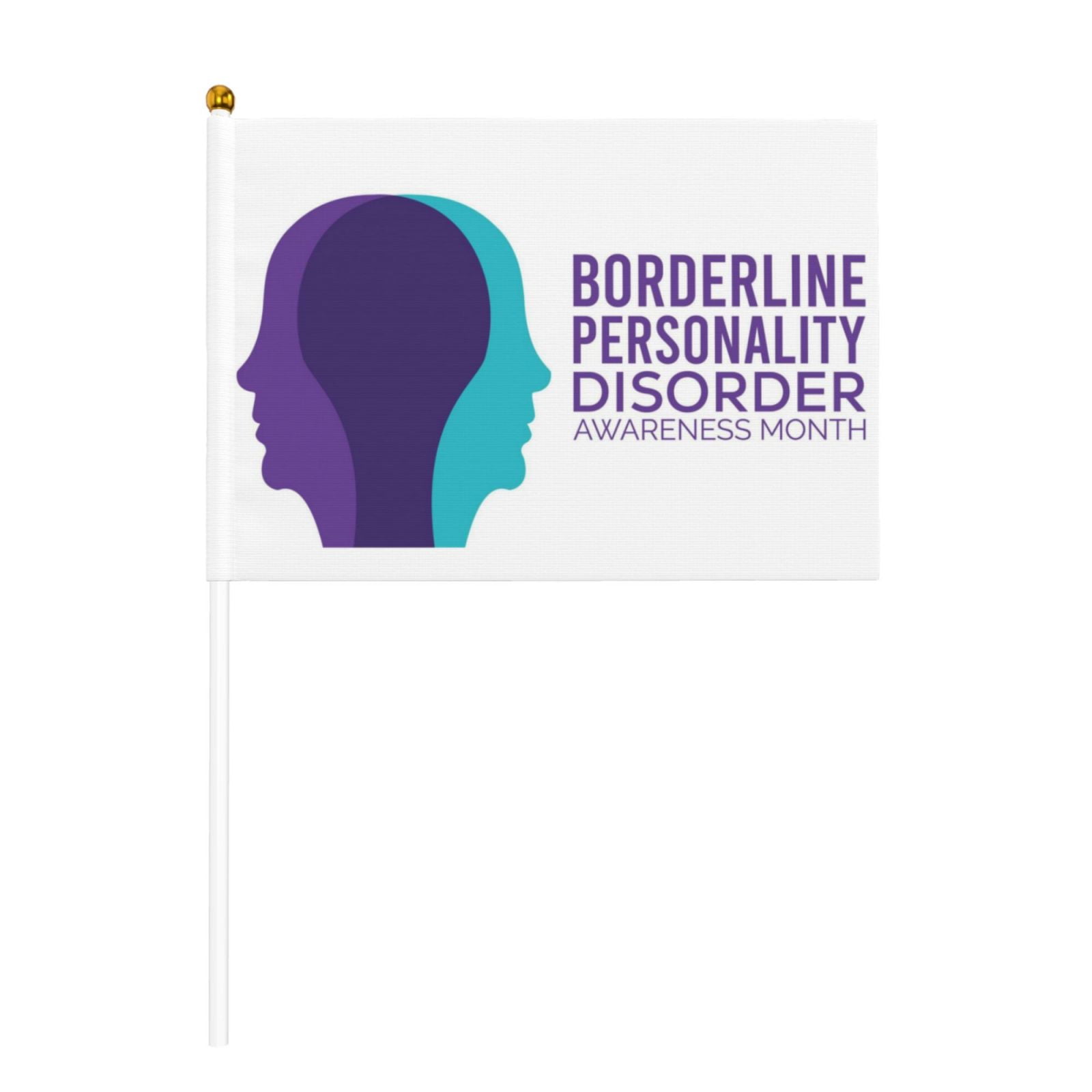 Borderline Personality Disorder Awareness Flag Small Mini Hand Held ...