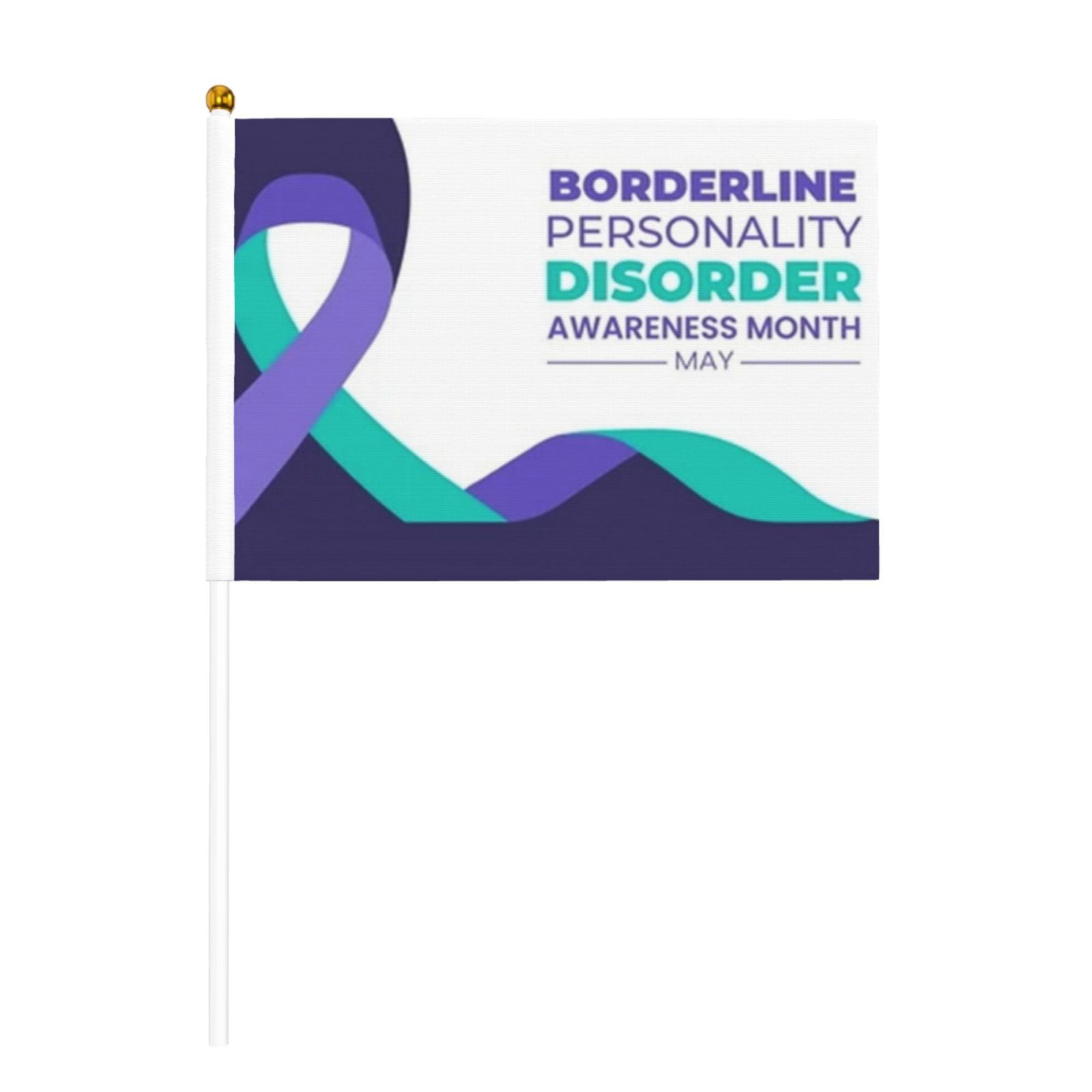 Borderline Personality Disorder Awareness Flag Small Mini Hand Held ...