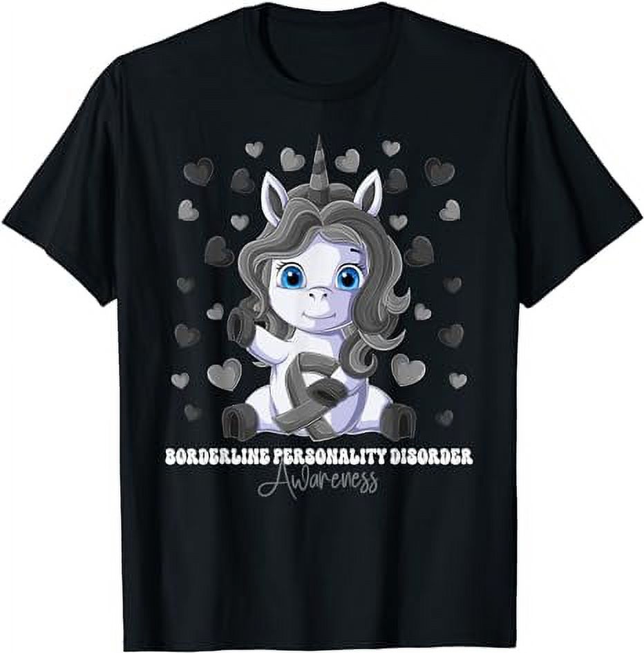 Borderline Personality Disorder Awareness Month Gray Ribbon T-Shirt ...