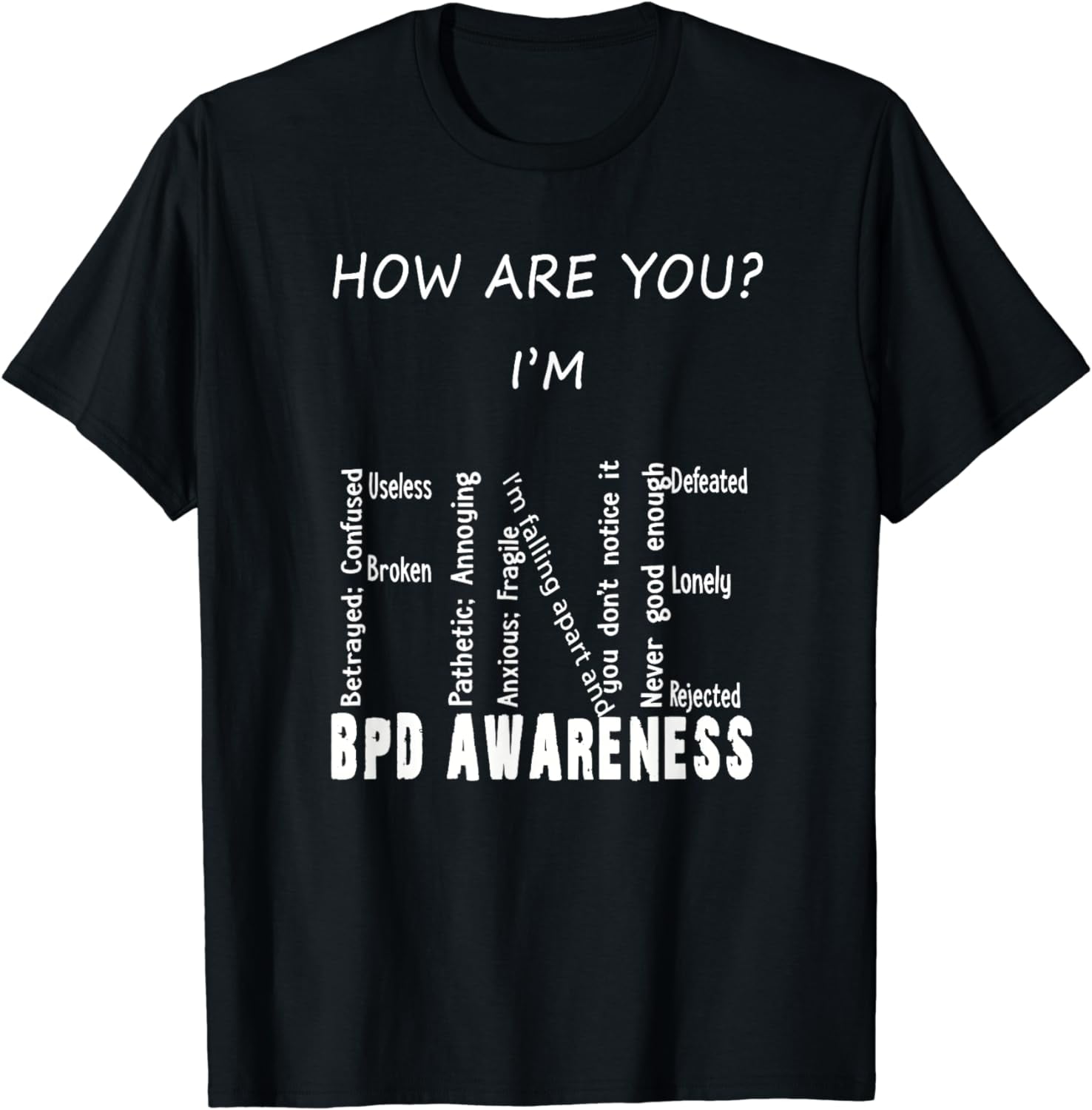 Borderline Personality Disorder Awareness Month tees. T-Shirt - Walmart.com