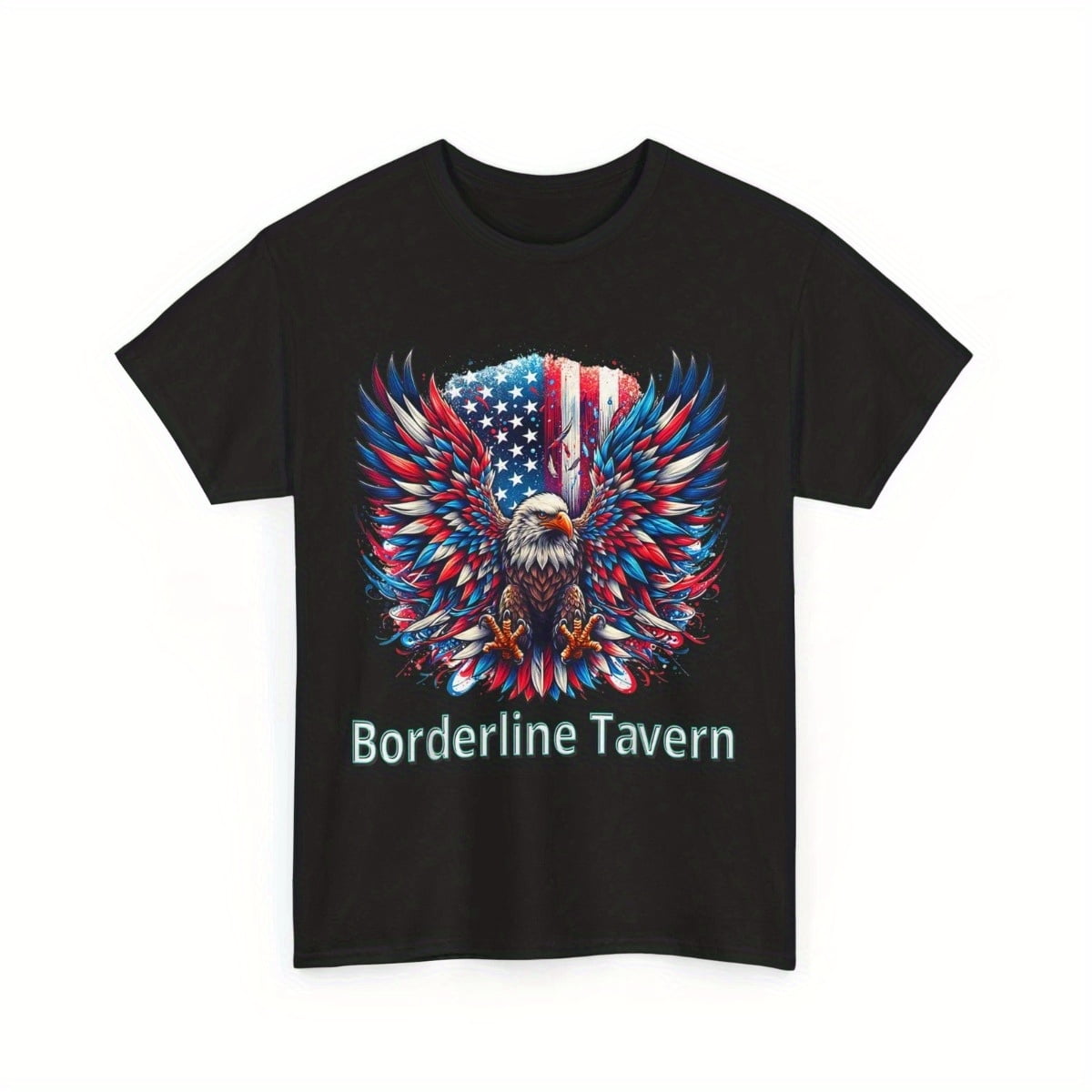 Borderline Tavern Eagle American Flag 4th of July T-Shirt - Walmart.com