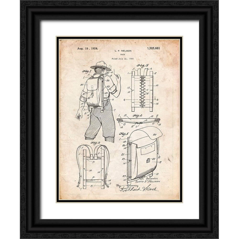 Borders, Cole 12x14 Black Ornate Wood Framed with Double Matting Museum ...