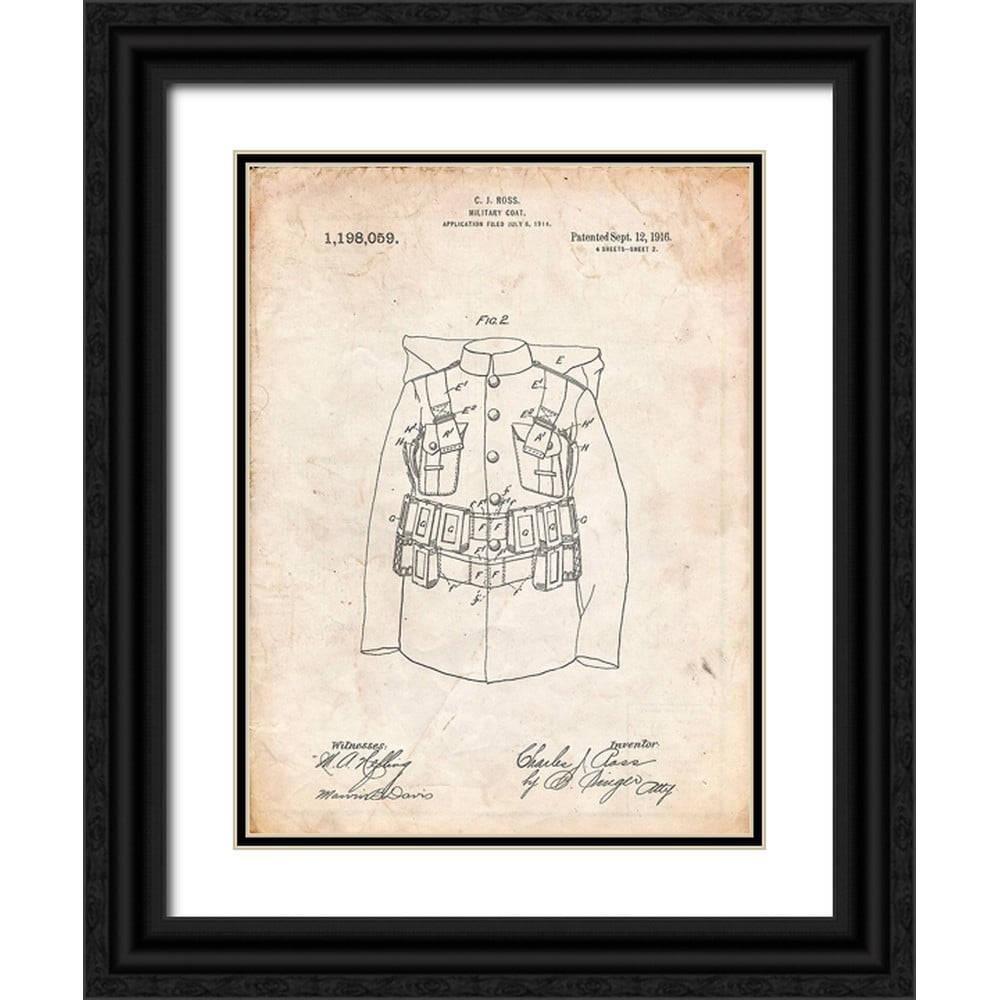 Borders, Cole 12x14 Black Ornate Wood Framed with Double Matting Museum ...