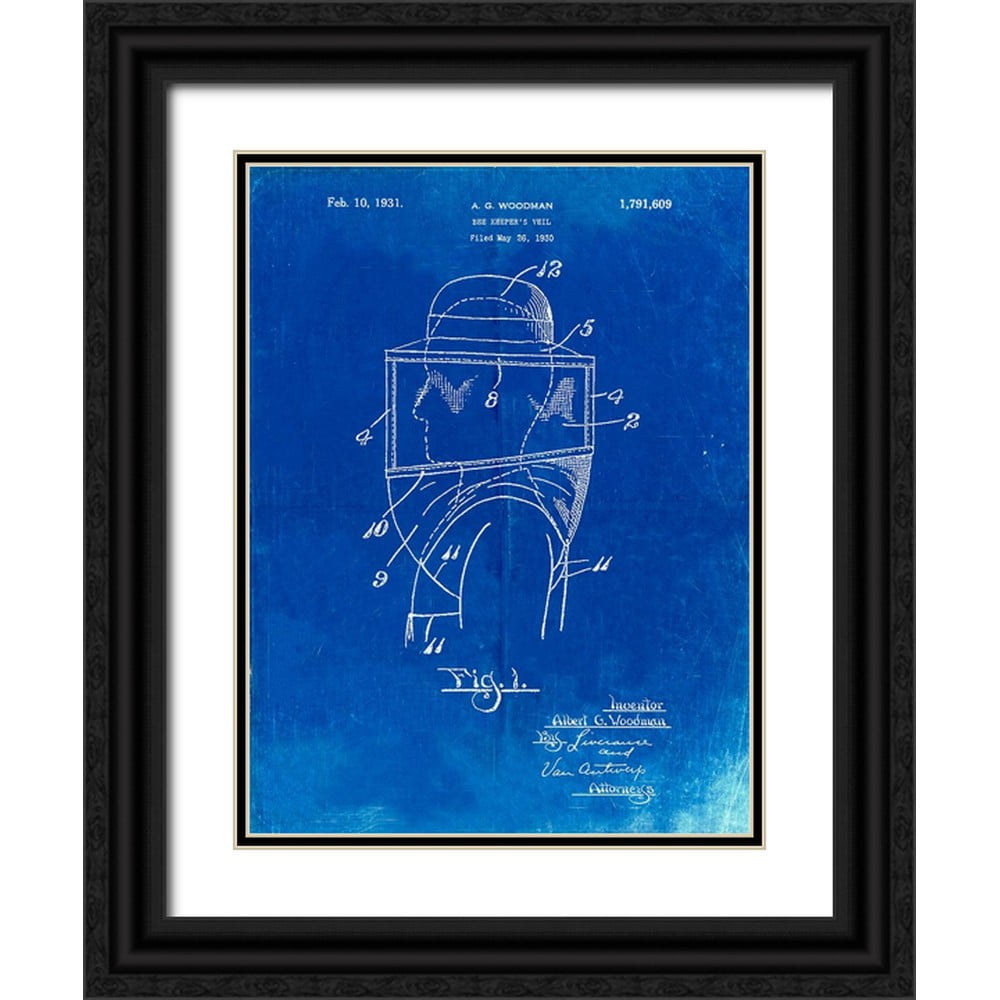 Borders, Cole 12x14 Black Ornate Wood Framed with Double Matting Museum ...