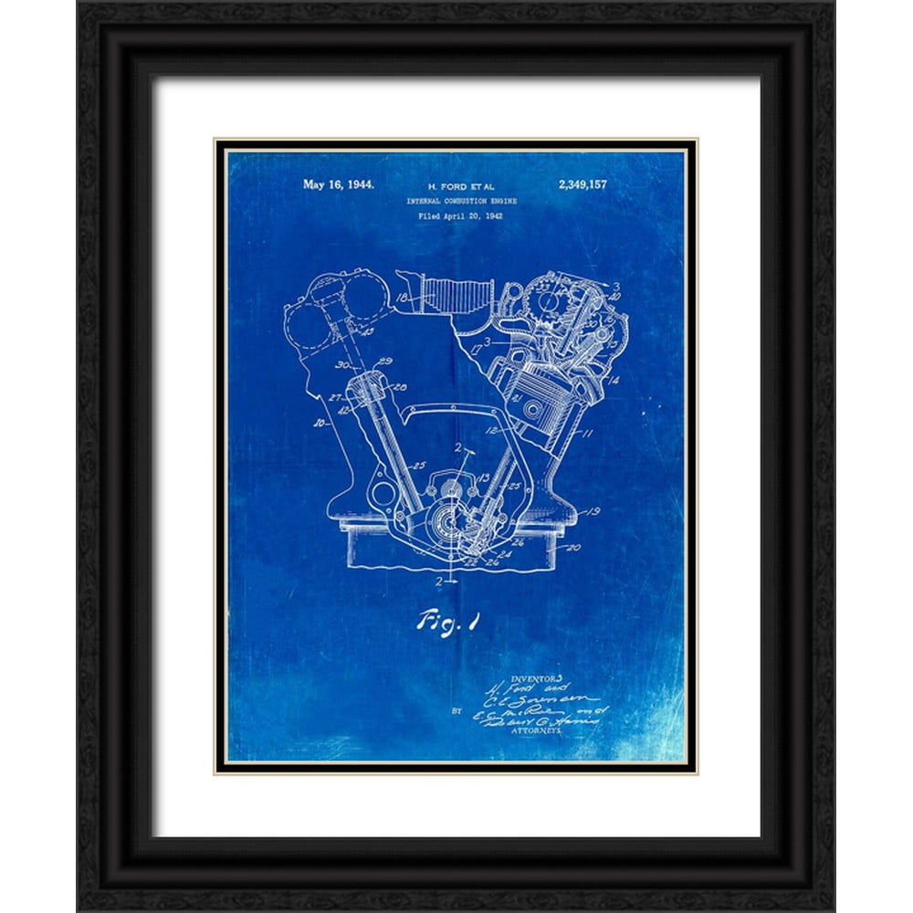 Borders, Cole 12x14 Black Ornate Wood Framed with Double Matting Museum ...