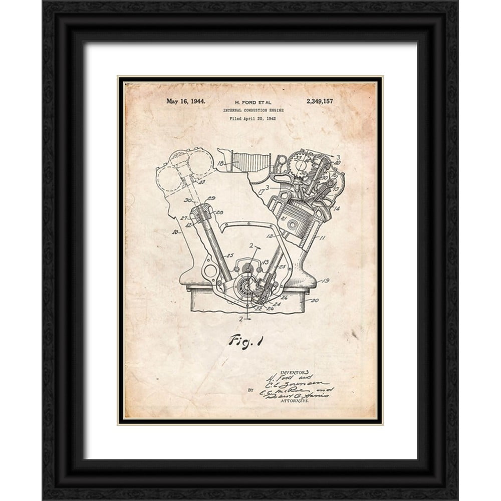 Borders, Cole 12x14 Black Ornate Wood Framed with Double Matting Museum ...