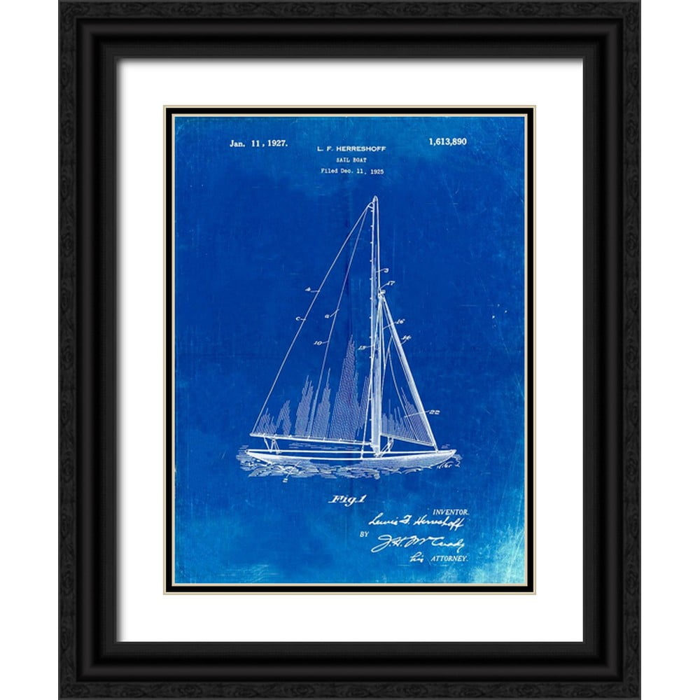 Borders, Cole 12x14 Black Ornate Wood Framed with Double Matting Museum ...