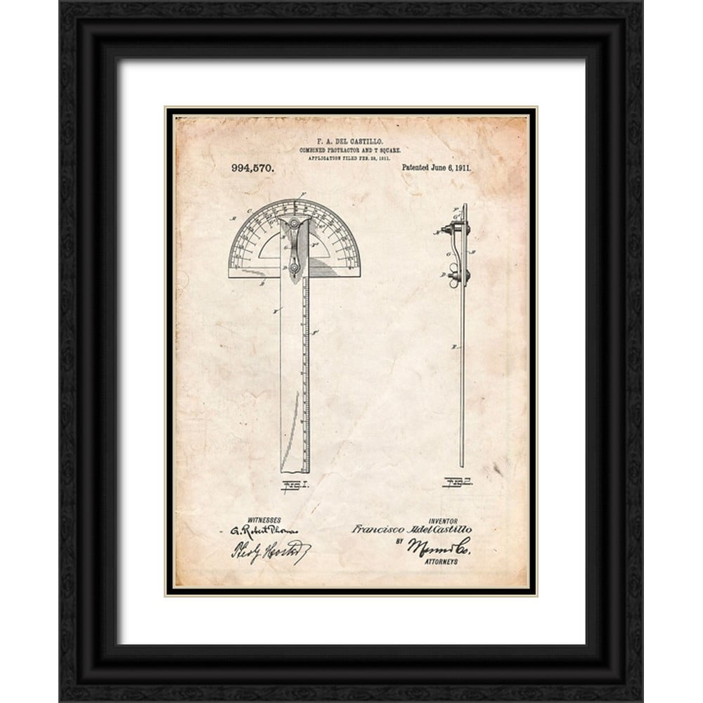 Borders, Cole 12x14 Black Ornate Wood Framed with Double Matting Museum ...