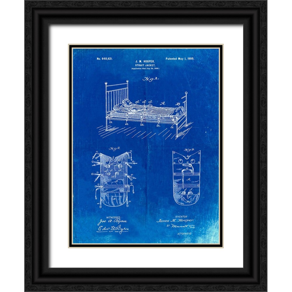 Borders, Cole 12x14 Black Ornate Wood Framed with Double Matting Museum ...
