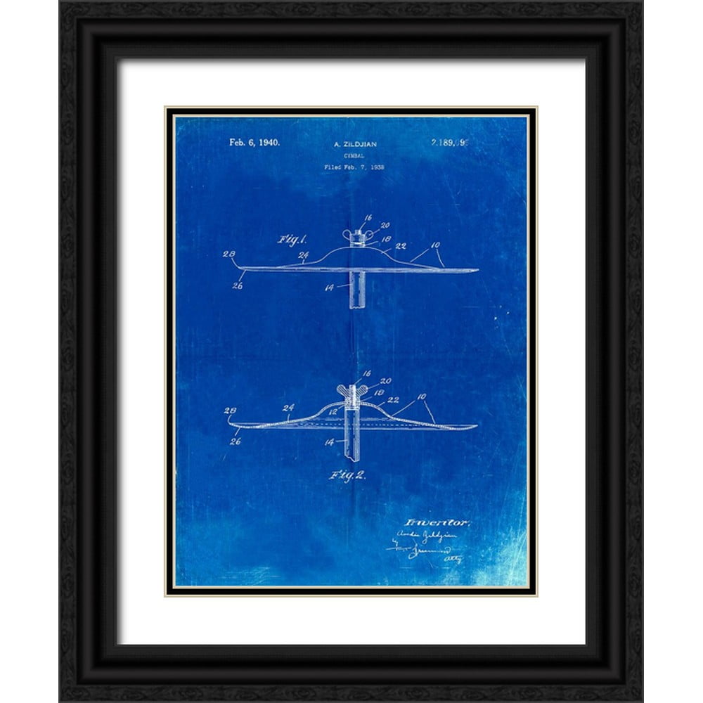 Borders, Cole 12x14 Black Ornate Wood Framed with Double Matting Museum ...