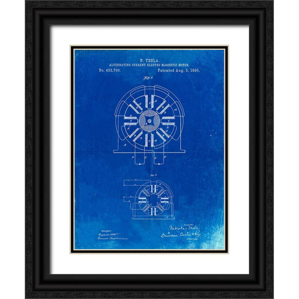 Borders, Cole 12x14 Black Ornate Wood Framed with Double Matting Museum ...