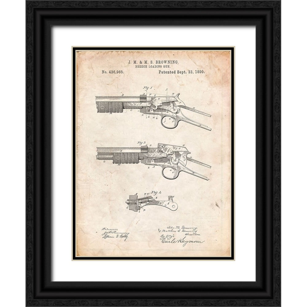 Borders, Cole 12x14 Black Ornate Wood Framed with Double Matting Museum ...