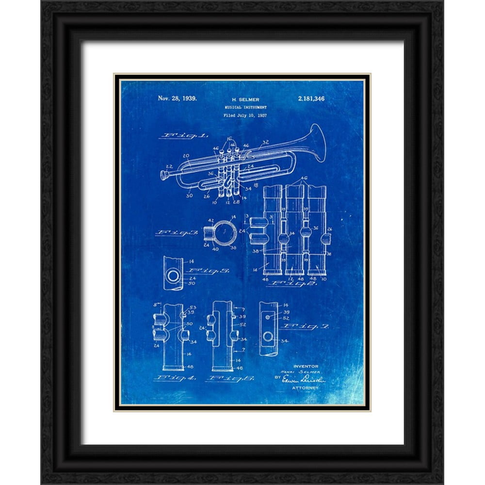Borders, Cole 12x14 Black Ornate Wood Framed with Double Matting Museum ...