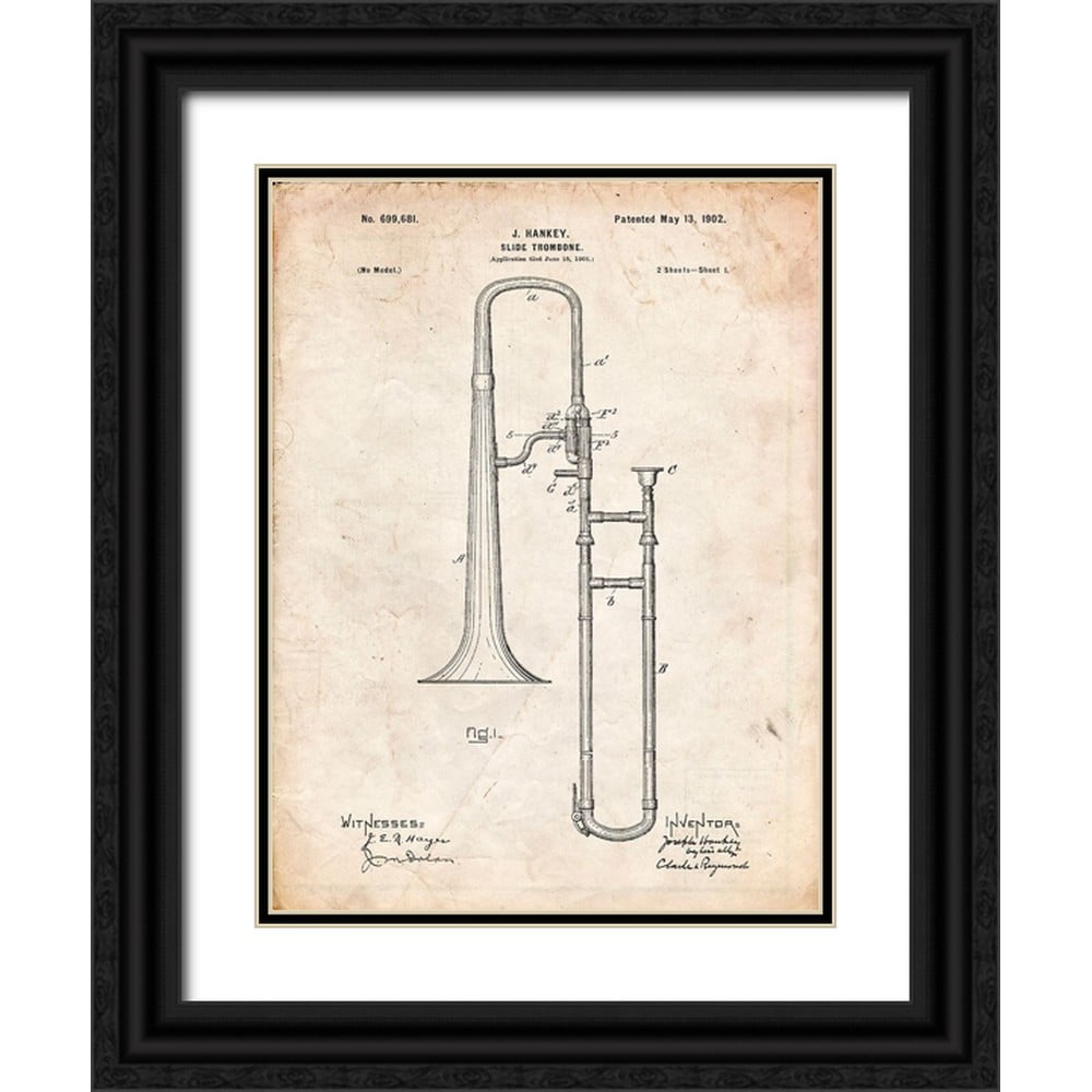 Borders, Cole 12x14 Black Ornate Wood Framed with Double Matting Museum ...