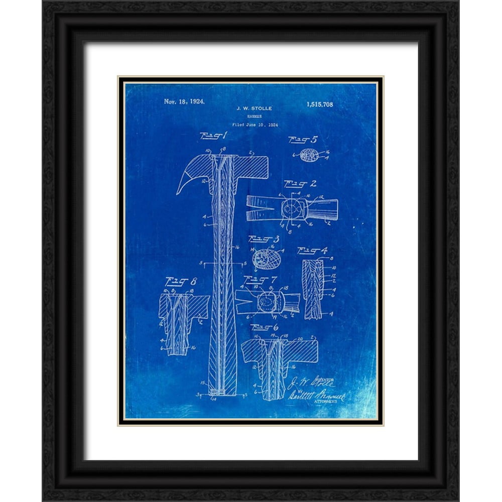 Borders, Cole 12x14 Black Ornate Wood Framed with Double Matting Museum ...