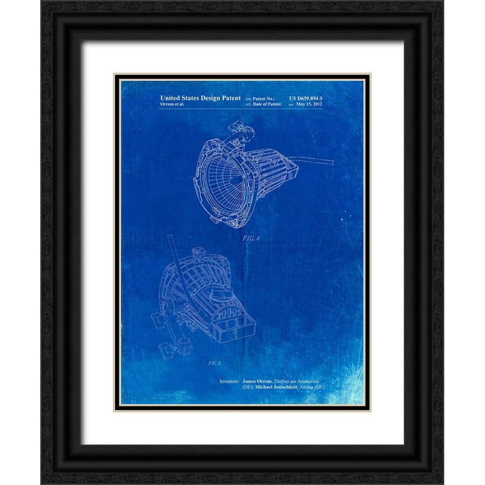 Borders, Cole 12x14 Black Ornate Wood Framed with Double Matting Museum ...