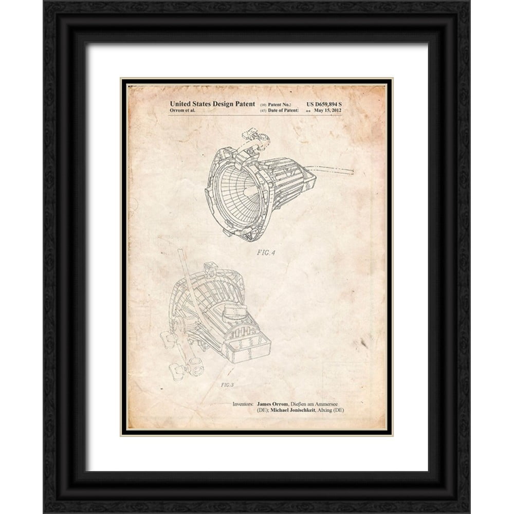 Borders, Cole 12x14 Black Ornate Wood Framed with Double Matting Museum ...