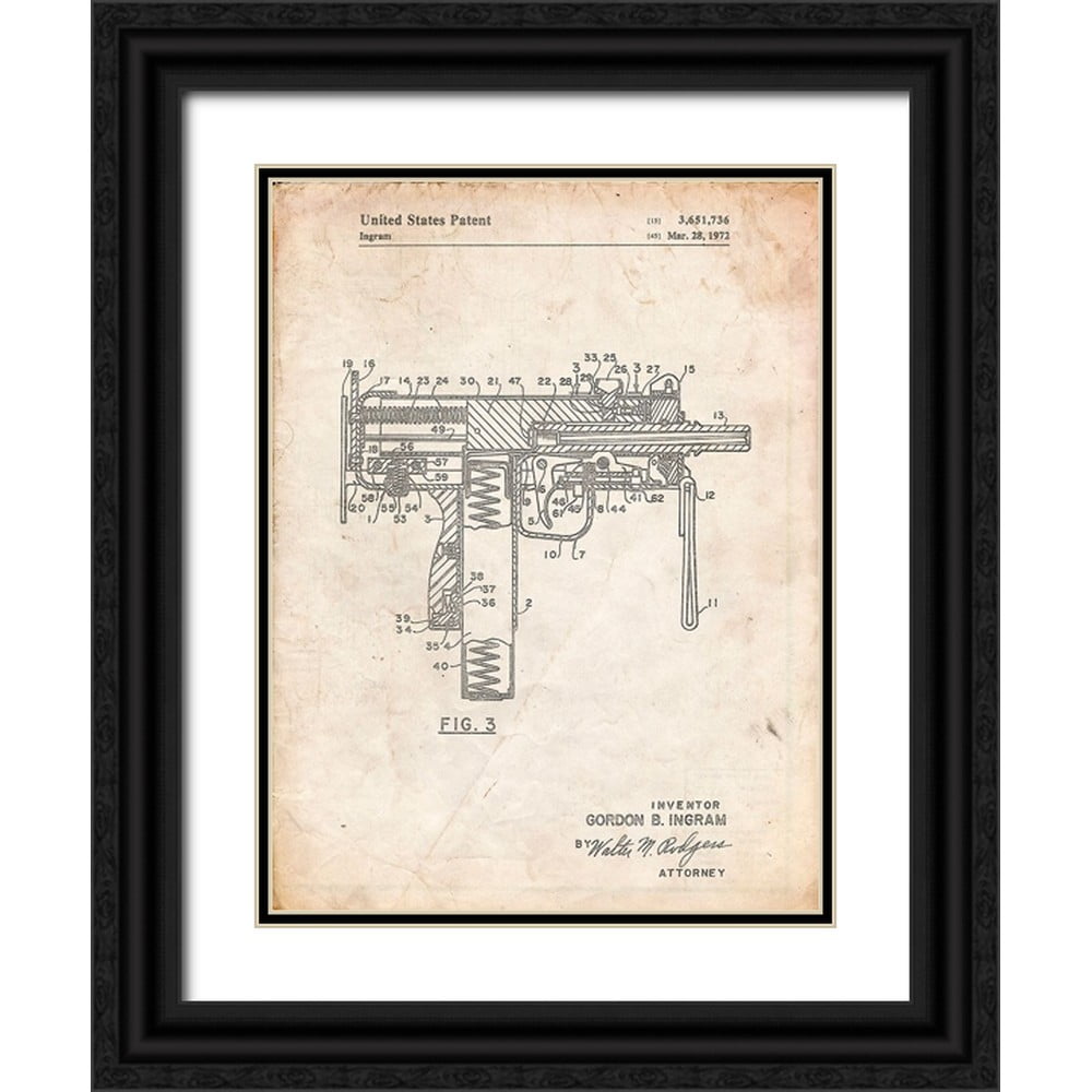 Borders, Cole 12x14 Black Ornate Wood Framed with Double Matting Museum ...