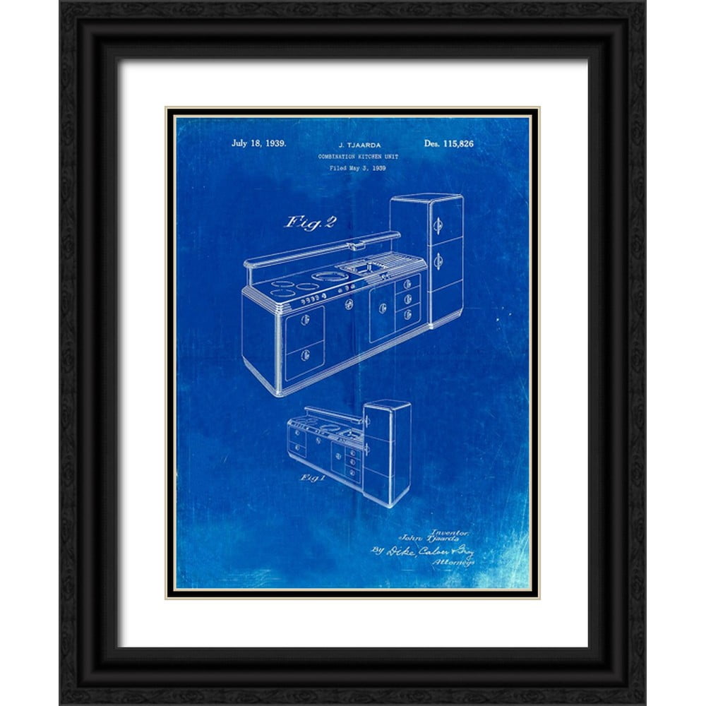 Borders, Cole 12x14 Black Ornate Wood Framed with Double Matting Museum ...