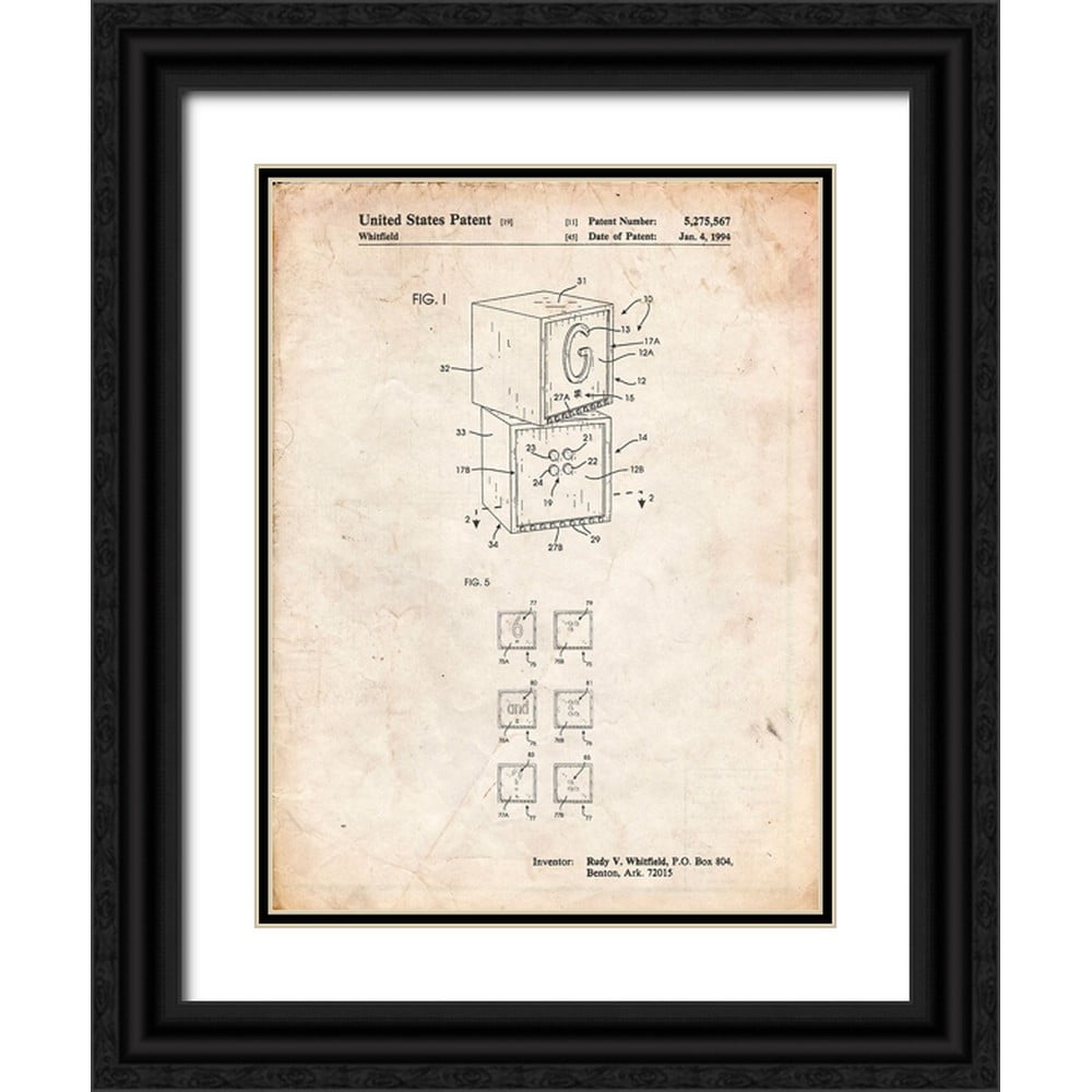 Borders, Cole 12x14 Black Ornate Wood Framed with Double Matting Museum ...