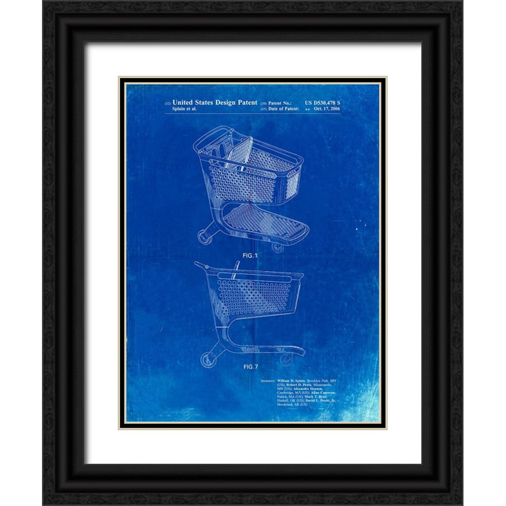 Borders, Cole 12x14 Black Ornate Wood Framed with Double Matting Museum ...