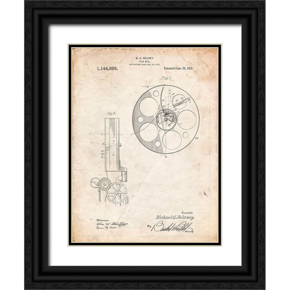 Borders, Cole 12x14 Black Ornate Wood Framed with Double Matting Museum ...