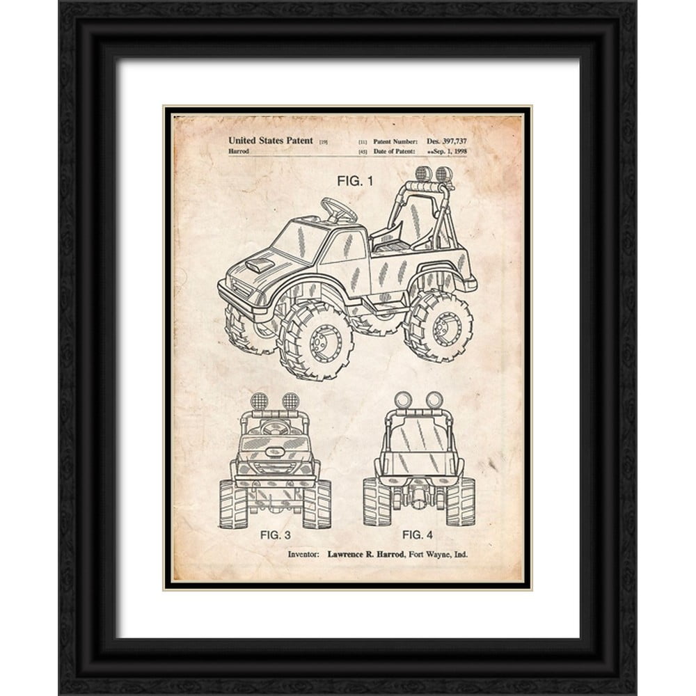 Borders, Cole 12x14 Black Ornate Wood Framed with Double Matting Museum ...