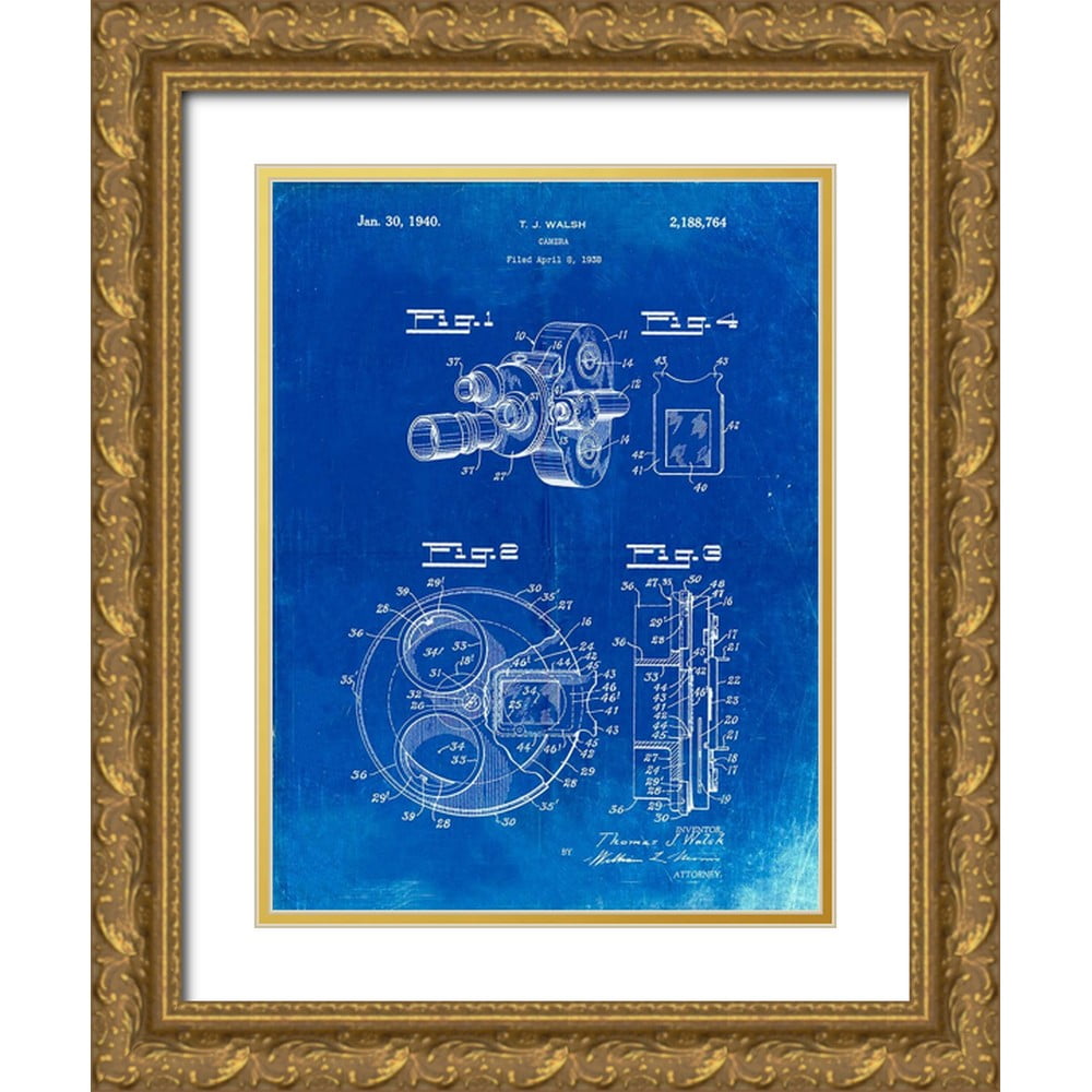 Borders, Cole 12x14 Gold Ornate Wood Framed with Double Matting Museum ...