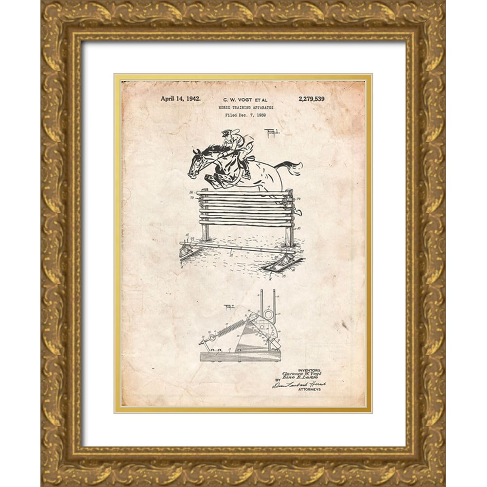 Borders, Cole 12x14 Gold Ornate Wood Framed with Double Matting Museum ...