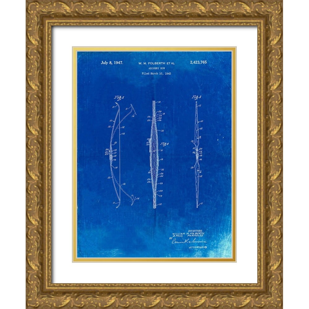 Borders, Cole 12x14 Gold Ornate Wood Framed with Double Matting Museum ...