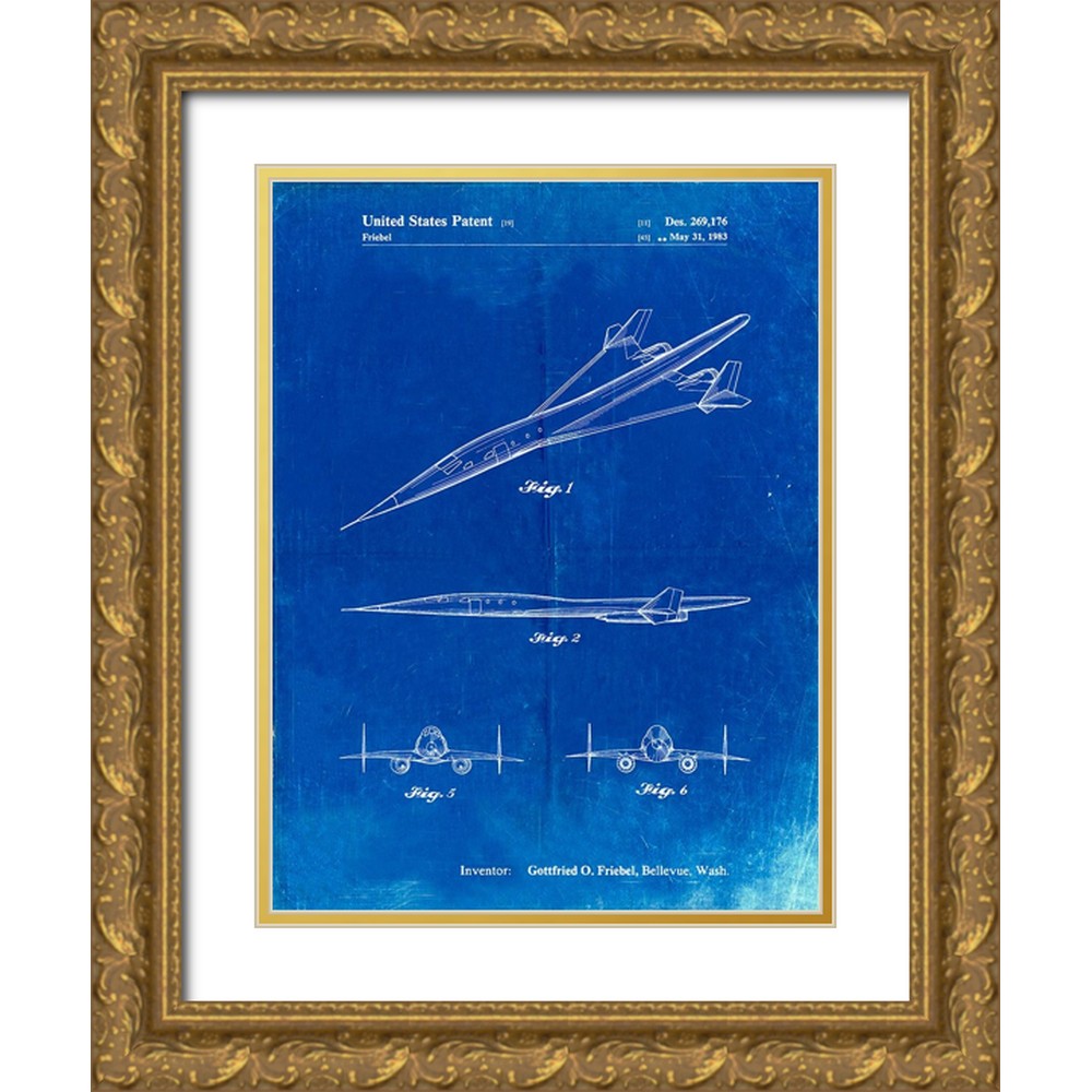 Borders, Cole 12x14 Gold Ornate Wood Framed with Double Matting Museum ...