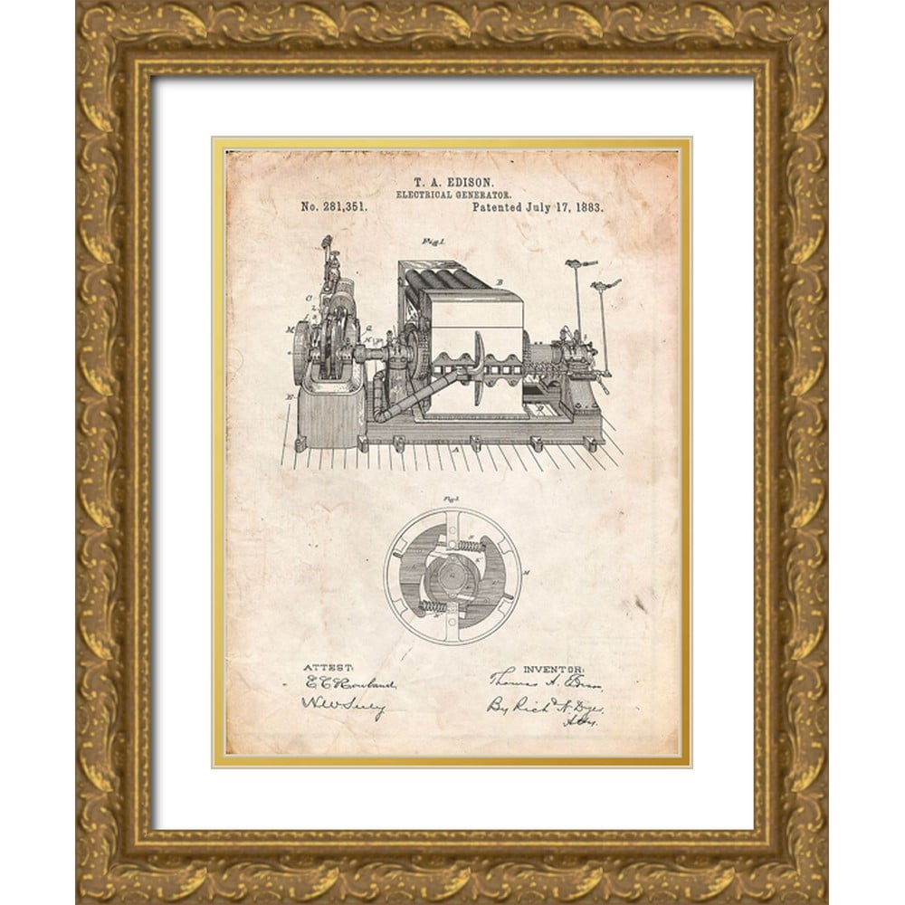 Borders, Cole 12x14 Gold Ornate Wood Framed with Double Matting Museum ...