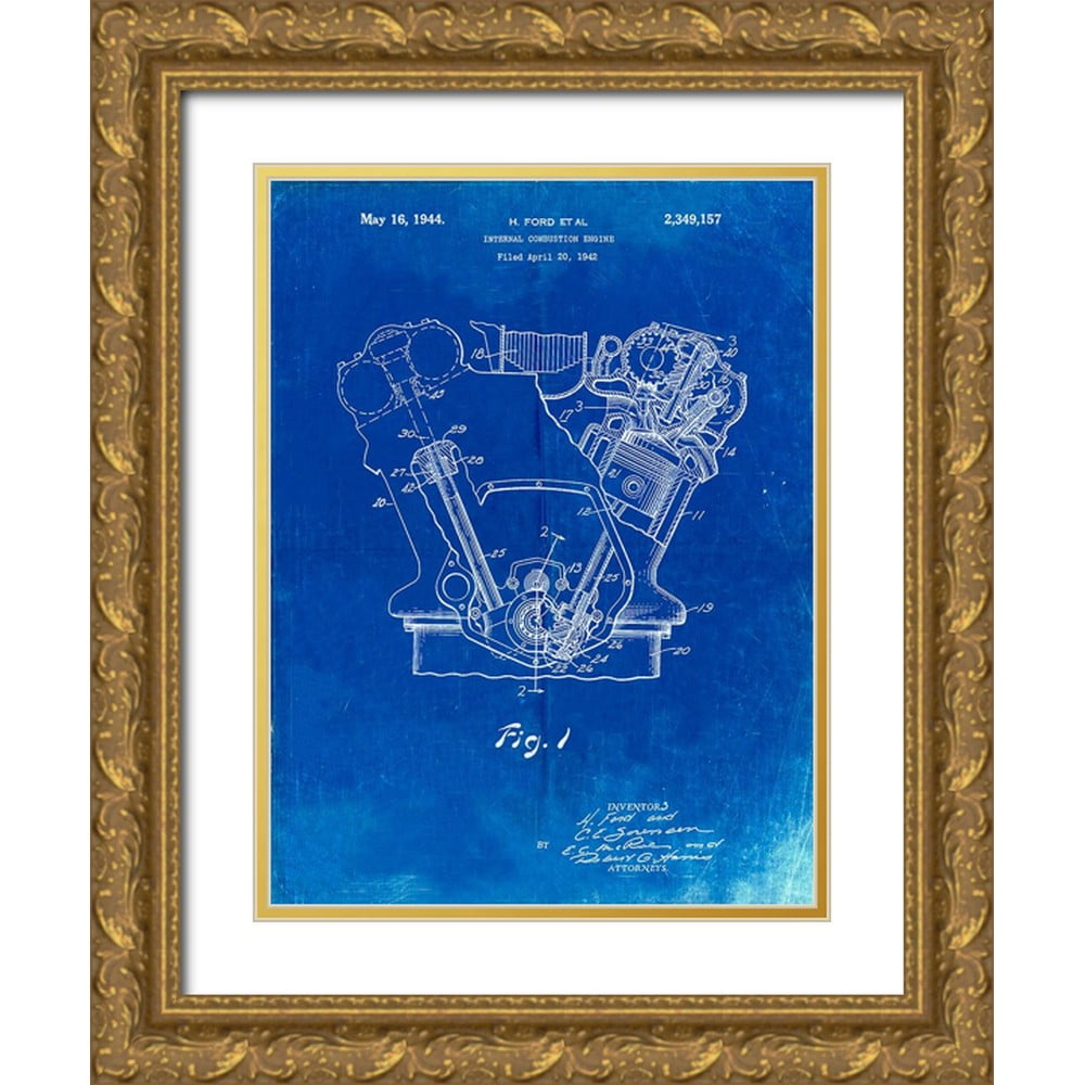 Borders, Cole 12x14 Gold Ornate Wood Framed with Double Matting Museum ...