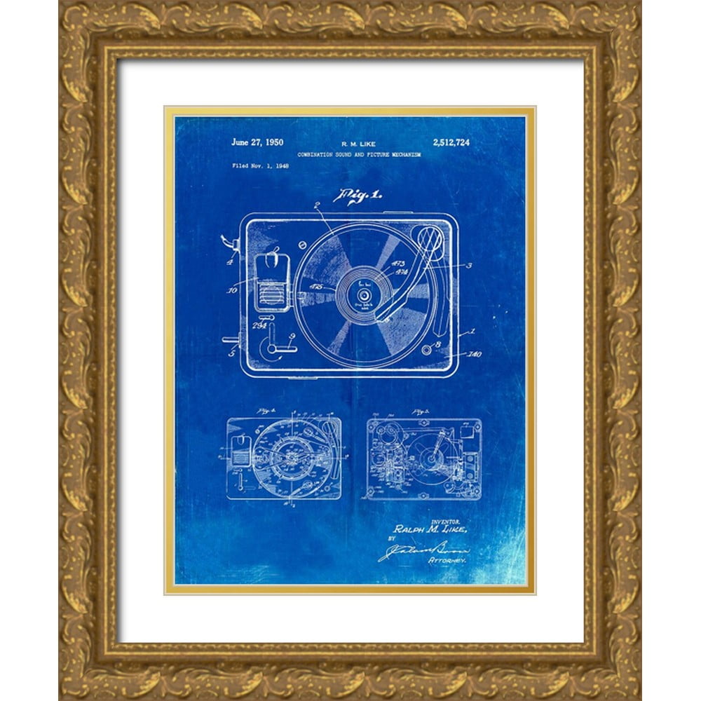 Borders, Cole 12x14 Gold Ornate Wood Framed with Double Matting Museum ...