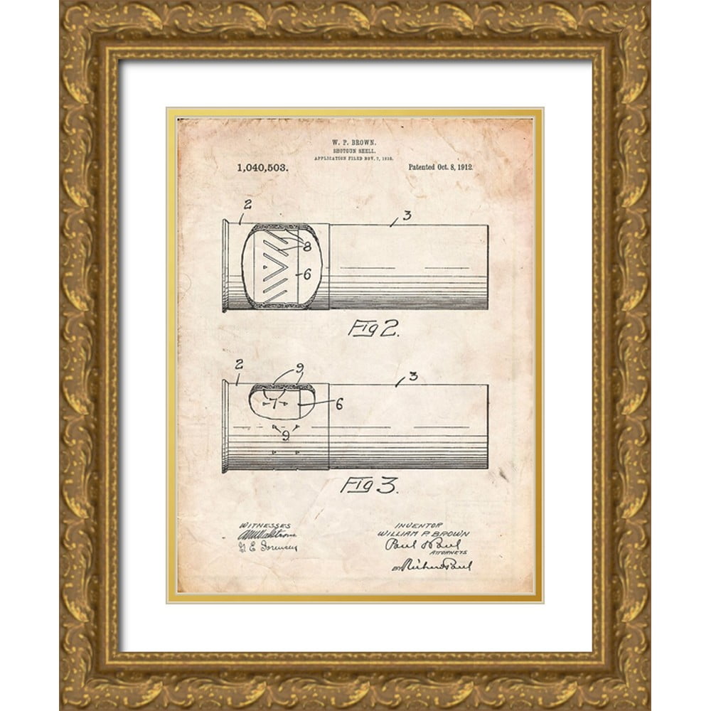 Borders, Cole 12x14 Gold Ornate Wood Framed with Double Matting Museum ...