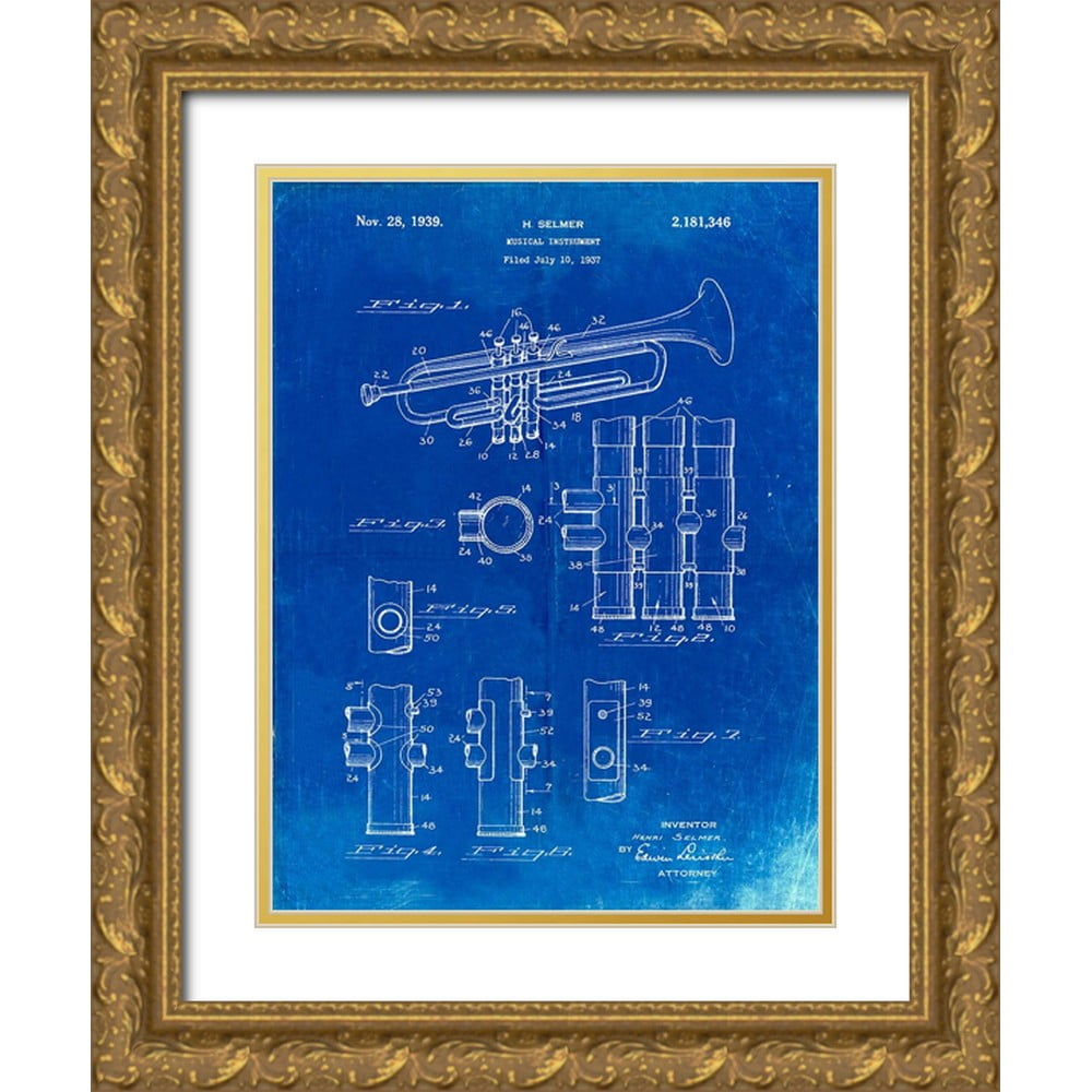 Borders, Cole 12x14 Gold Ornate Wood Framed with Double Matting Museum ...