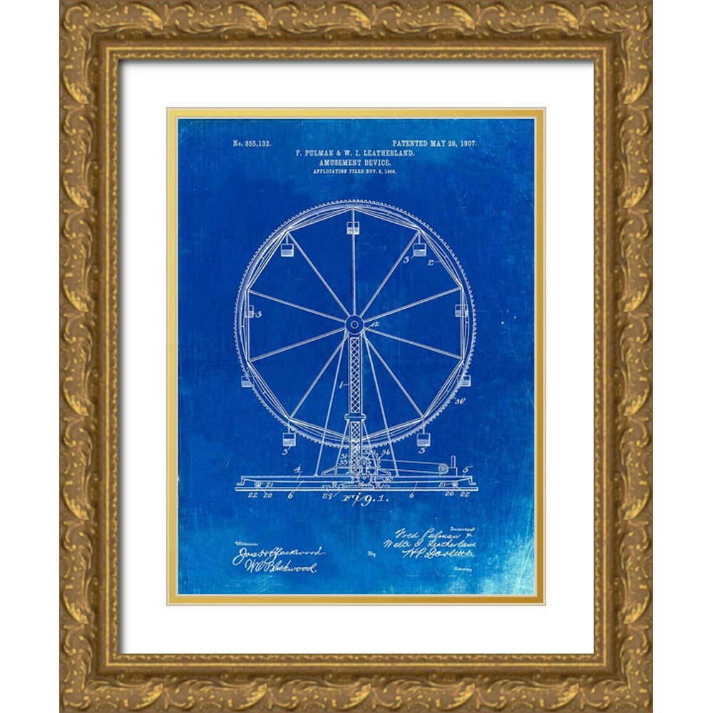 Borders, Cole 12x14 Gold Ornate Wood Framed with Double Matting Museum ...