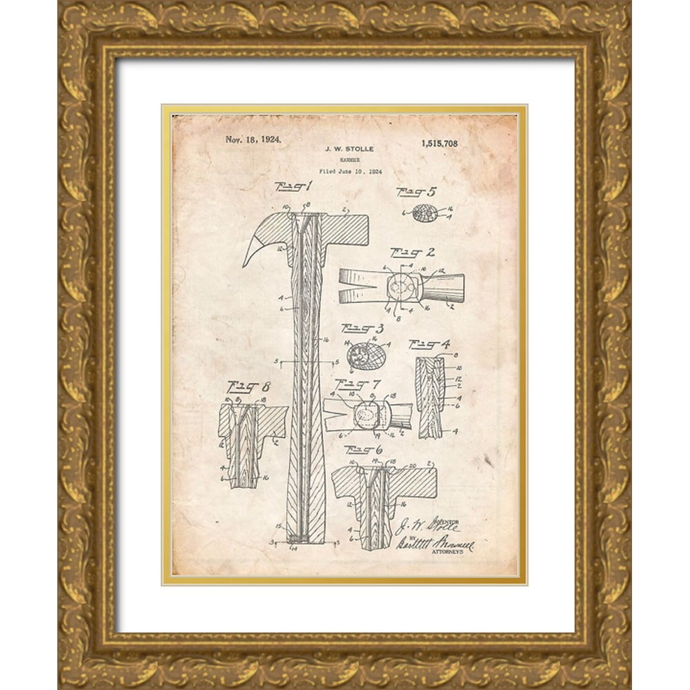 Borders, Cole 12x14 Gold Ornate Wood Framed with Double Matting Museum ...