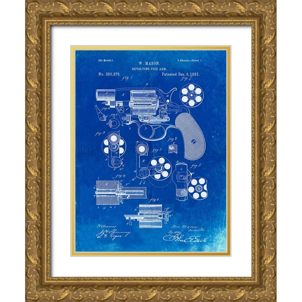 Borders, Cole 12x14 Gold Ornate Wood Framed with Double Matting Museum ...