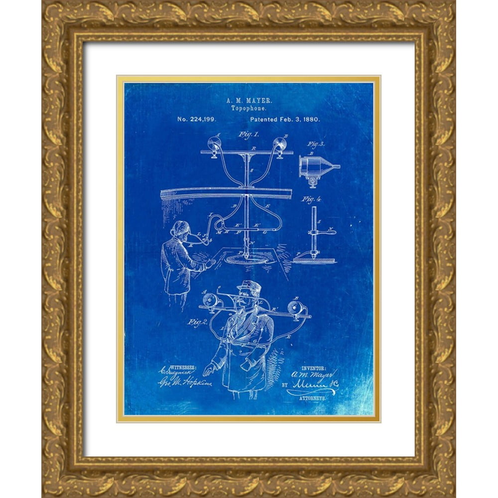 Borders, Cole 12x14 Gold Ornate Wood Framed with Double Matting Museum ...