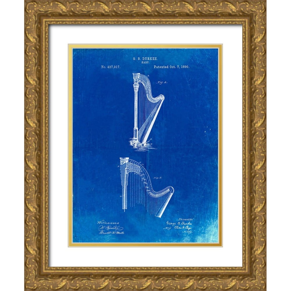 Borders, Cole 12x14 Gold Ornate Wood Framed with Double Matting Museum ...