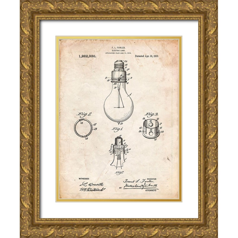 Borders, Cole 12x14 Gold Ornate Wood Framed with Double Matting Museum ...