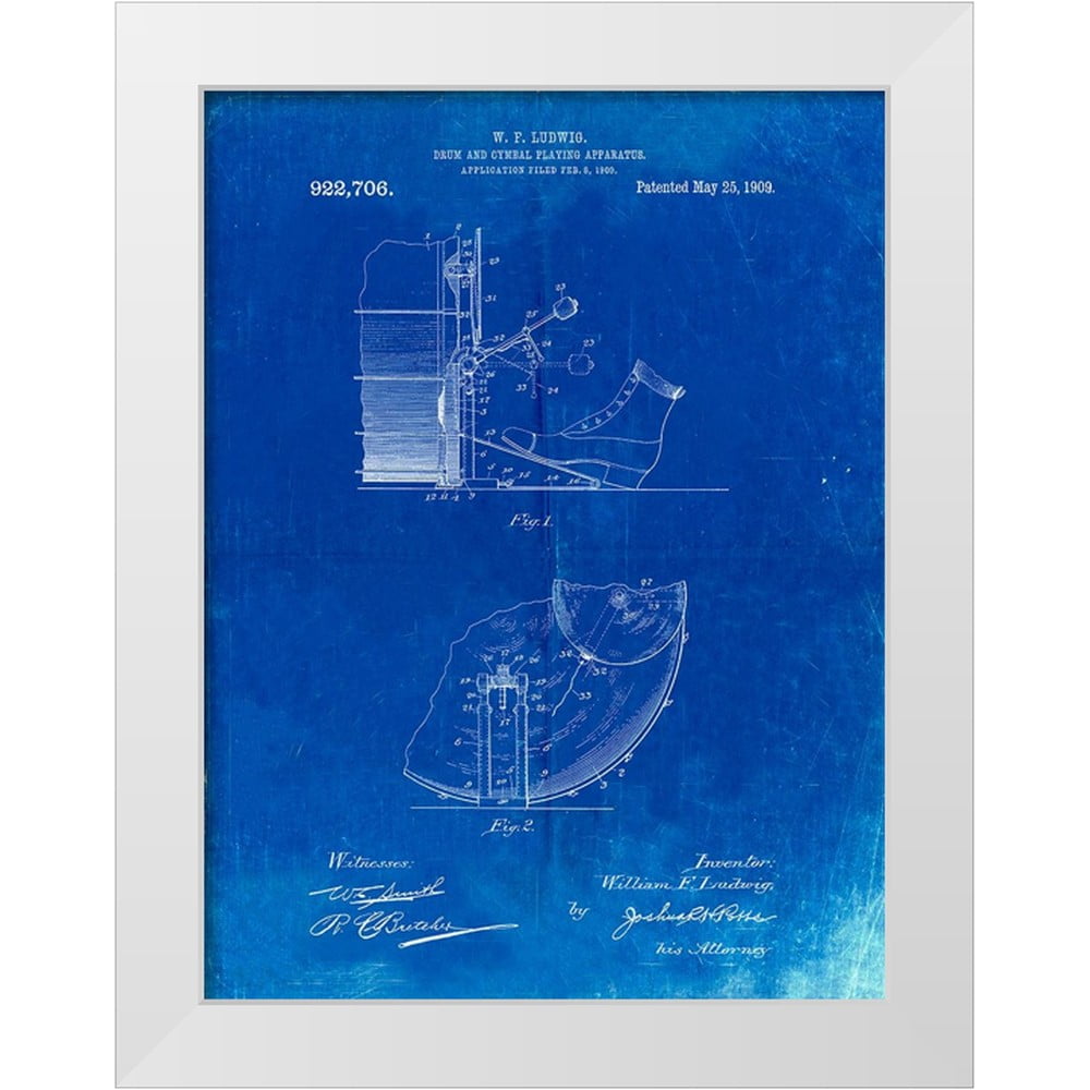 Borders, Cole 12x14 White Modern Wood Framed Museum Art Print Titled ...